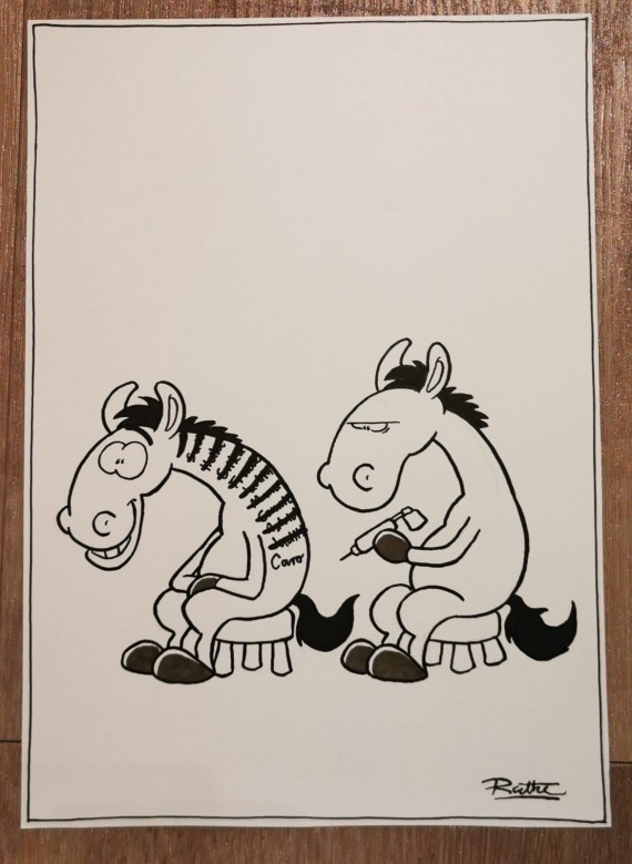 Originale Zeichnung von Ralph Ruthe wird versteigert - https://owl ...